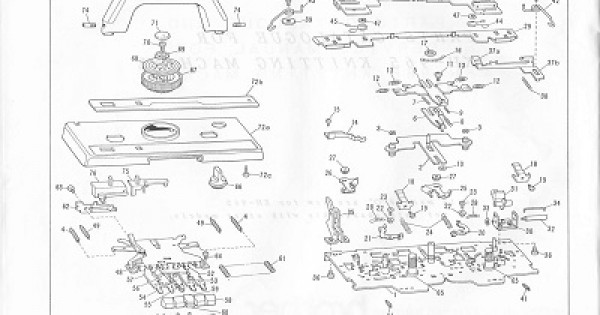 Free pdf download, Brother KH 965 diagrams and numbers with parts list